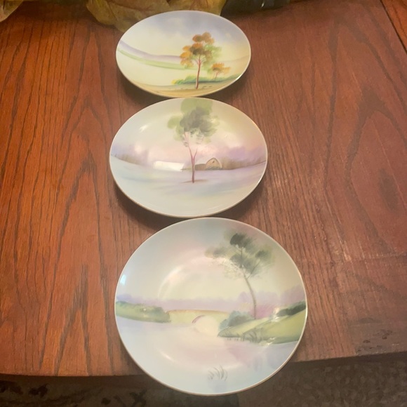 Meito China | Art | Vintage Meito China Hand Painted Wgold Rim Each 6 ...